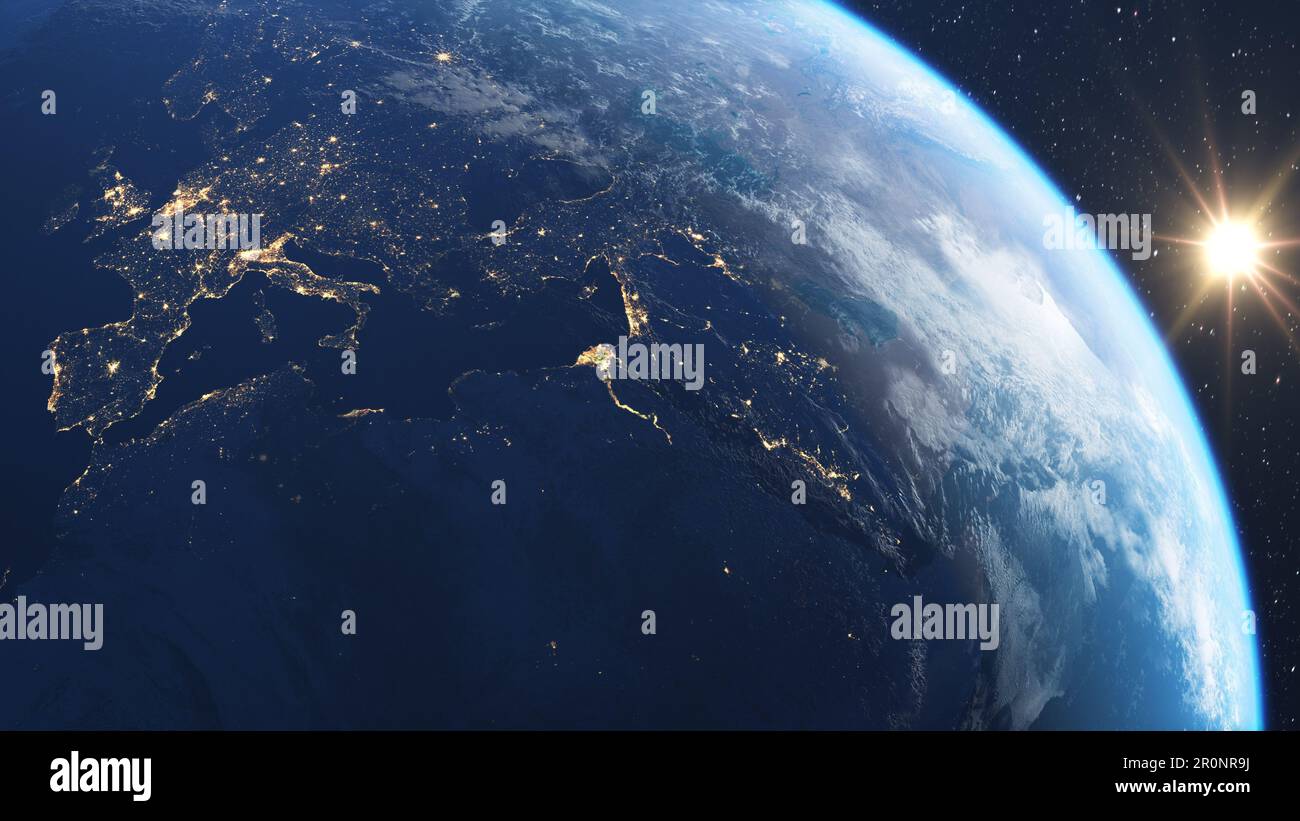 Planet earth seen from outer space Stock Photo - Alamy