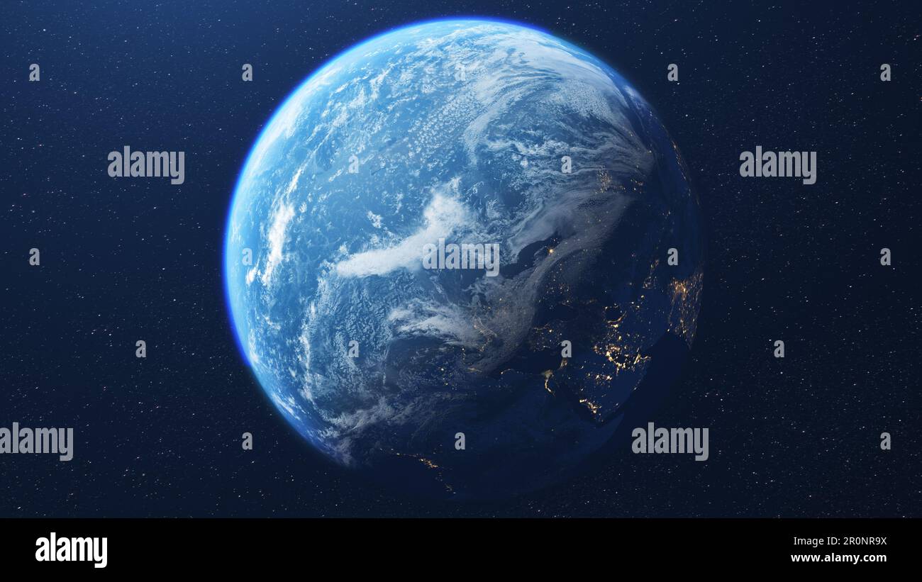 The blue planet earth seen from space Stock Photo - Alamy