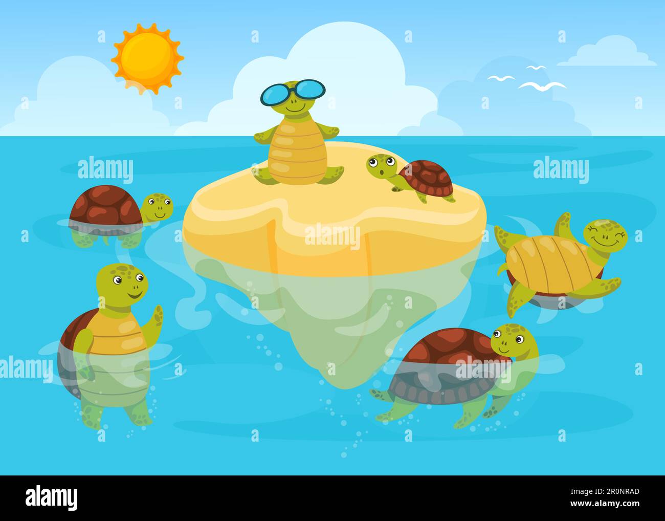 Animal sunbathing Stock Vector Images - Alamy