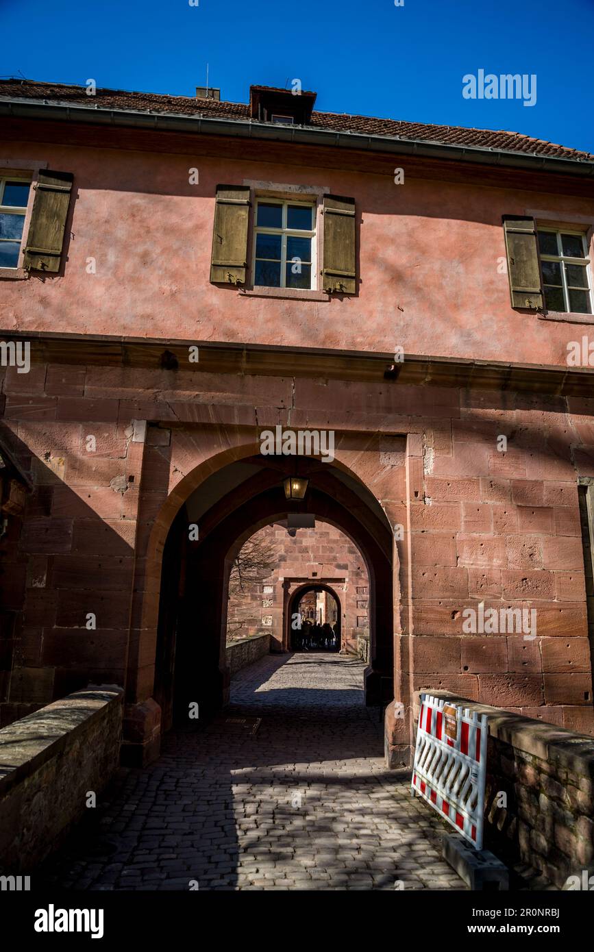 The restored Main entrance to the Heidelberg Castle, one of the most ...