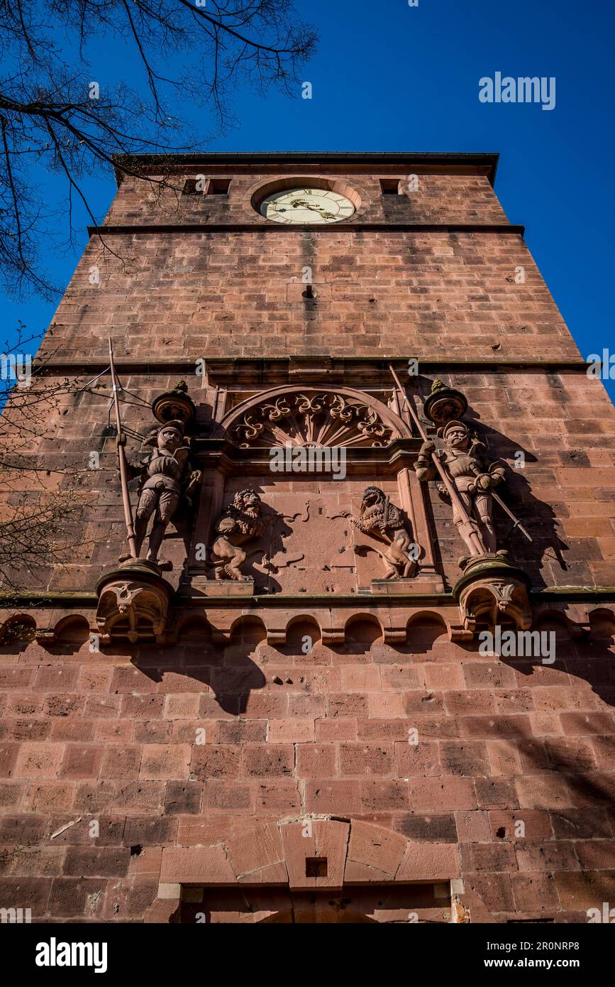 The restored Main entrance to the Heidelberg Castle, one of the most ...