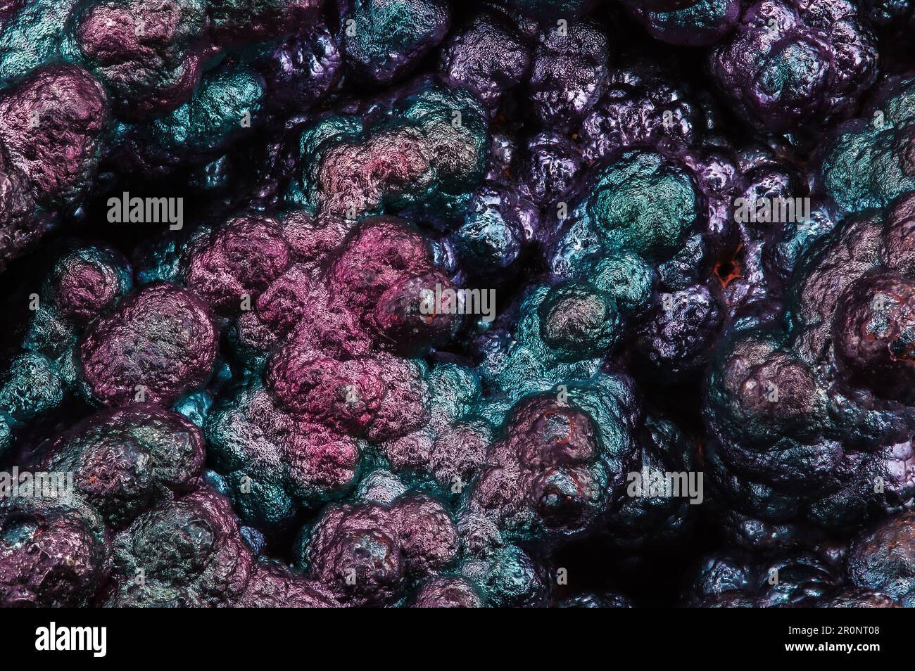 Iridescent Goethite macro detail texture background. close-up raw rough ...