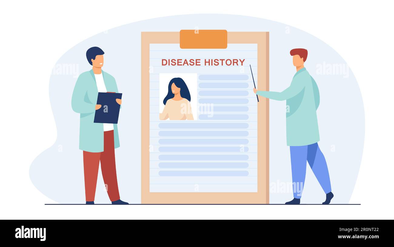 Tiny doctors studying disease history Stock Vector Image & Art - Alamy
