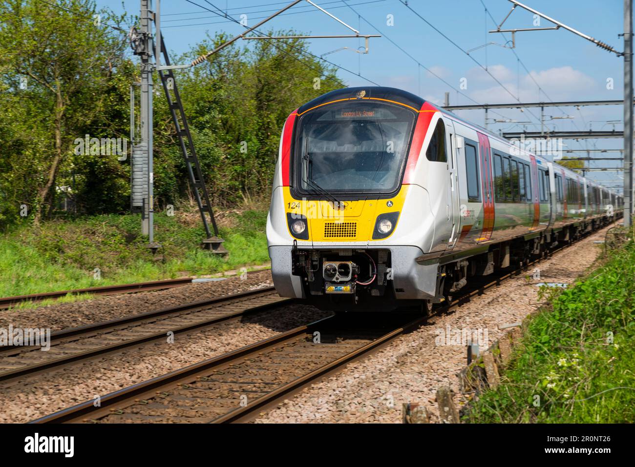 British Rail Class 720 Aventra train of Greater Anglia passing through ...