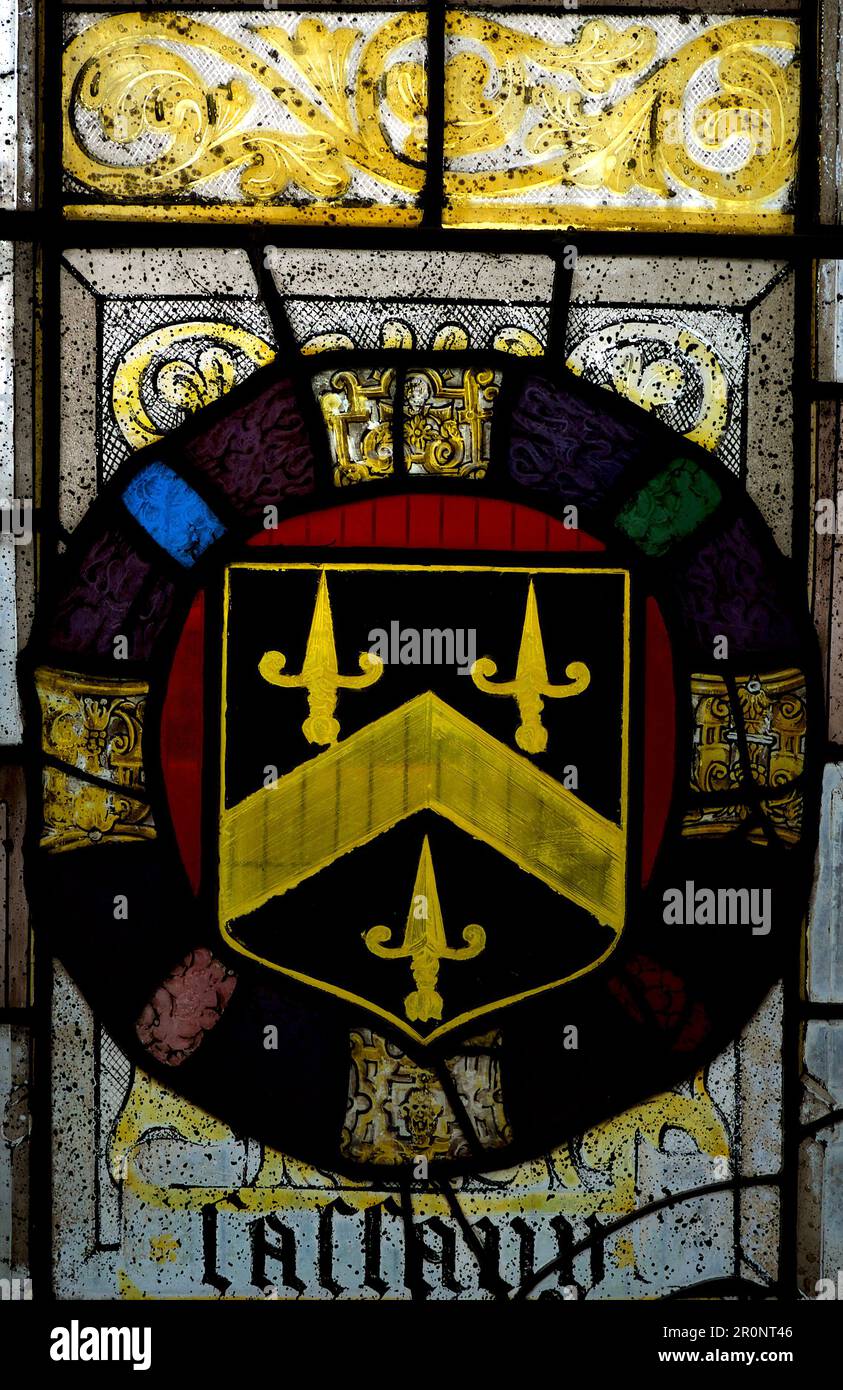 St Neots Church Cornwall UK pre-reformation glazing stain glass windows ...