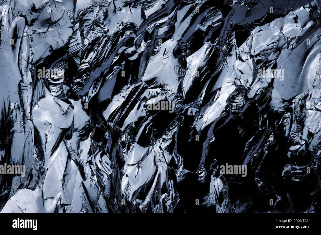 Silicon (Si 14) pure crystalline form, macro detail texture background ...