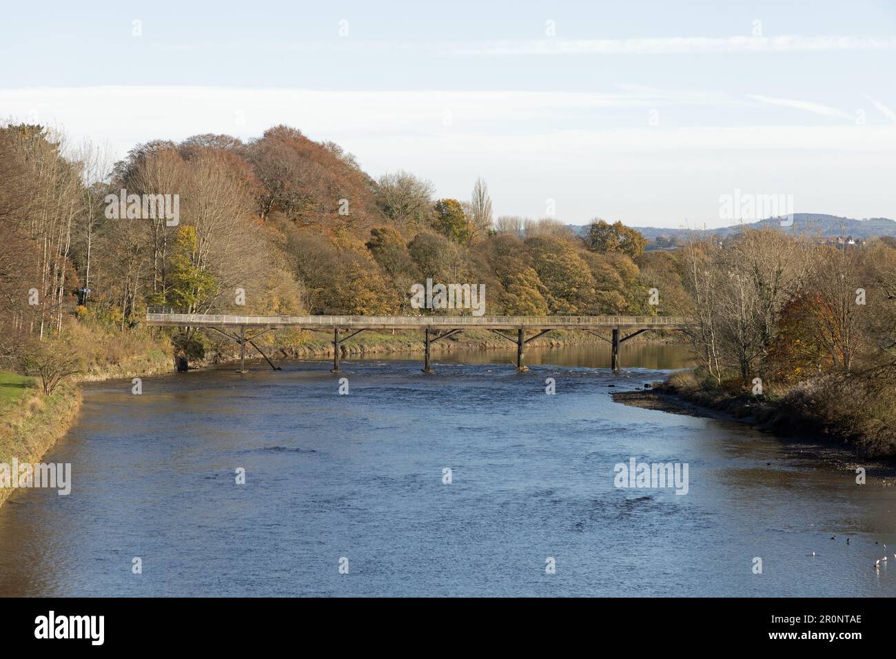 The Lancaster Canal Tramroad Bridge crossing the River Ribble at ...