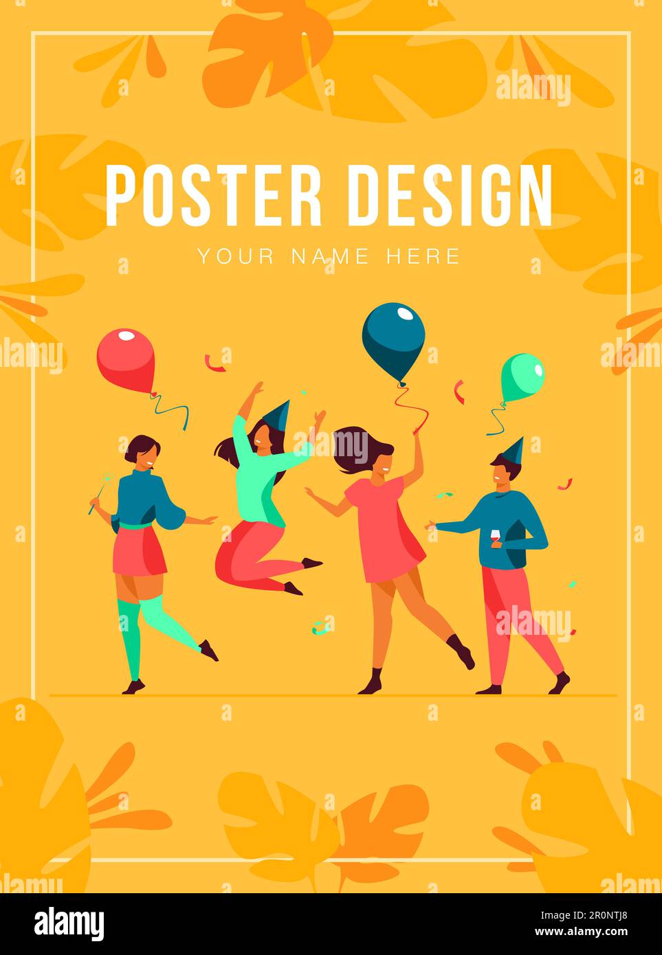 Happy people dancing at party flat vector illustration Stock Vector ...