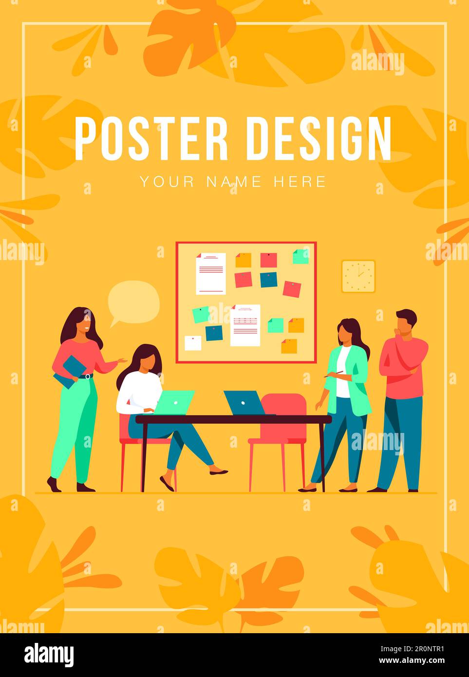 Colleagues working together on project Stock Vector Image & Art - Alamy