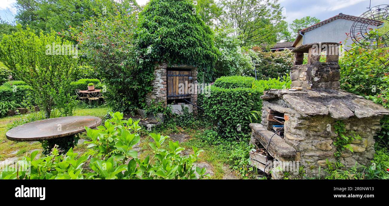 Pleasure garden, Bessèges, Gard, France Stock Photo - Alamy