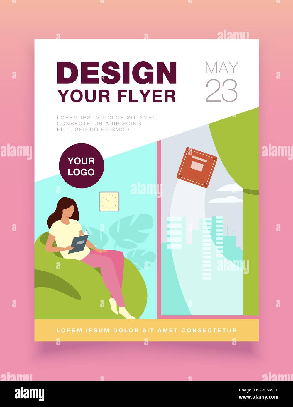 Professional woman relaxing in Stock Vector Images - Alamy