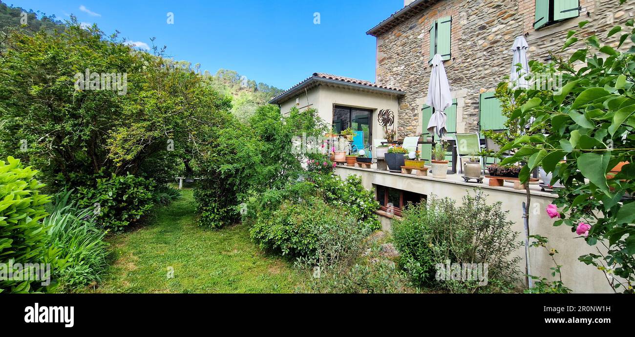 Pleasure garden, Bessèges, Gard, France Stock Photo - Alamy