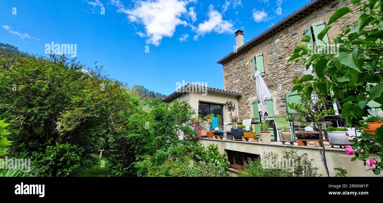 Pleasure garden, Bessèges, Gard, France Stock Photo - Alamy