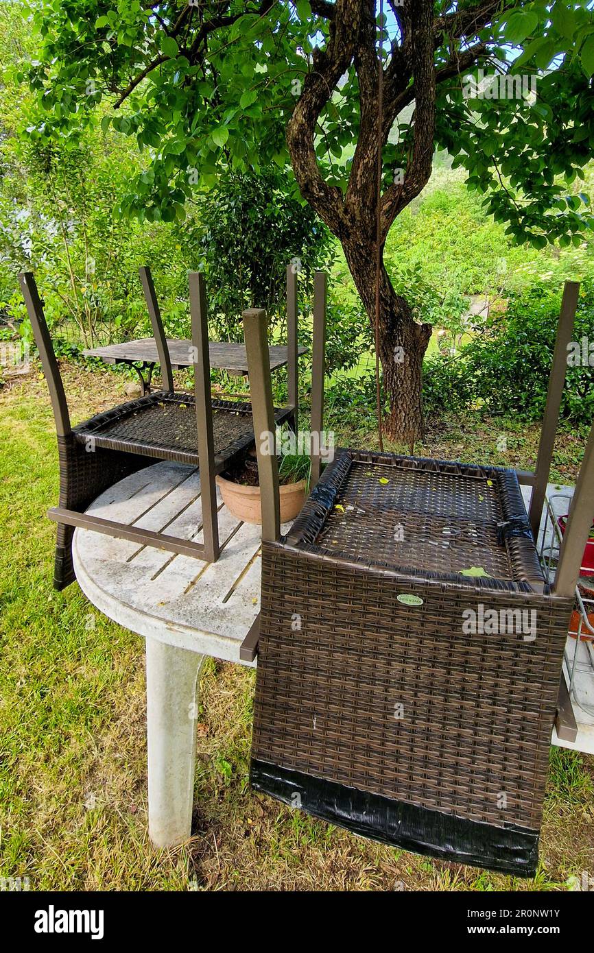 Garden, Bessèges, Gard, France Stock Photo - Alamy
