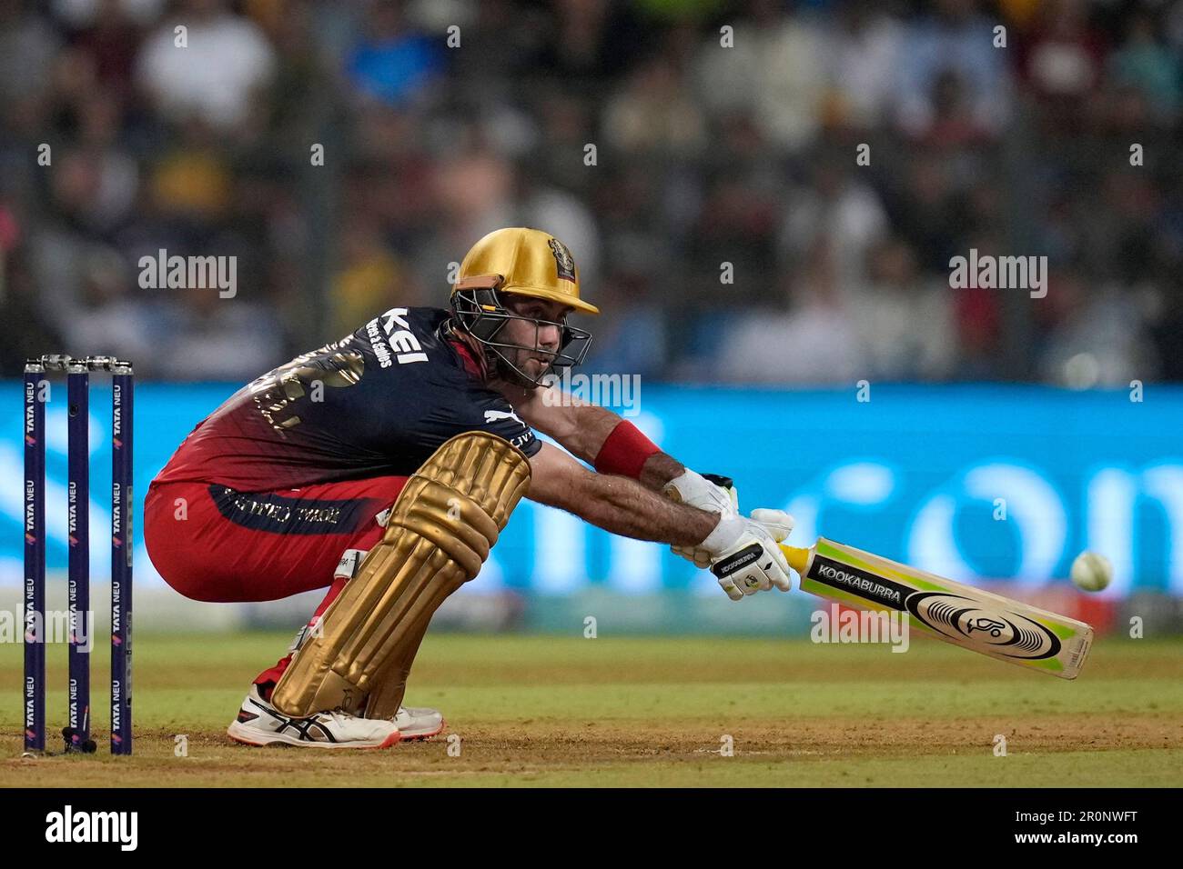 Royal Challengers Bangalore's Glenn Maxwell plays a shot during the ...