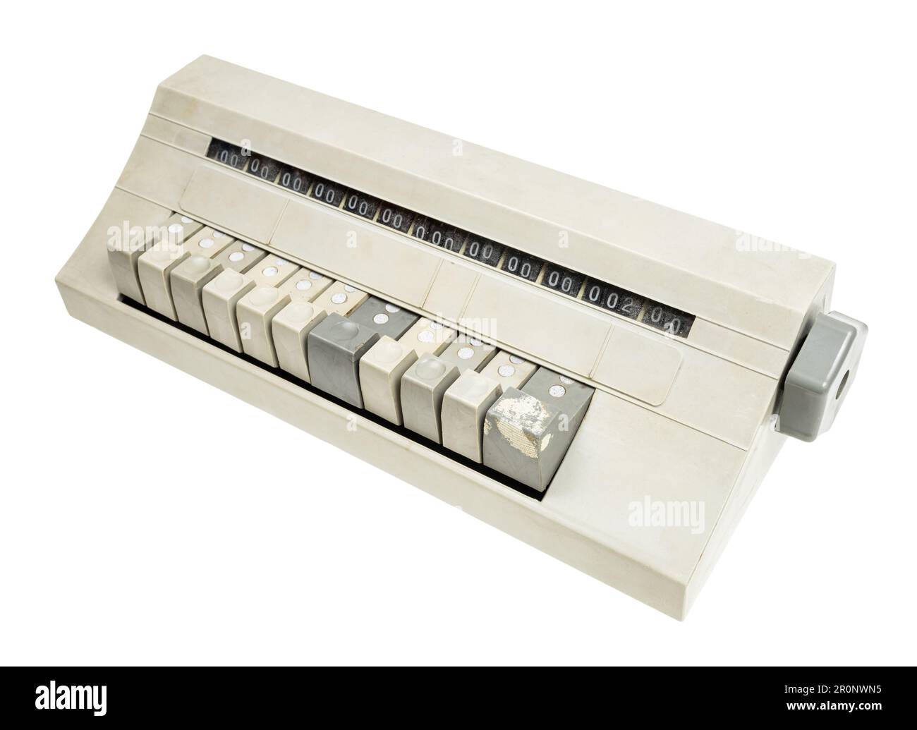 vintage mechanical laboratory blood cell counter isolated on white ...