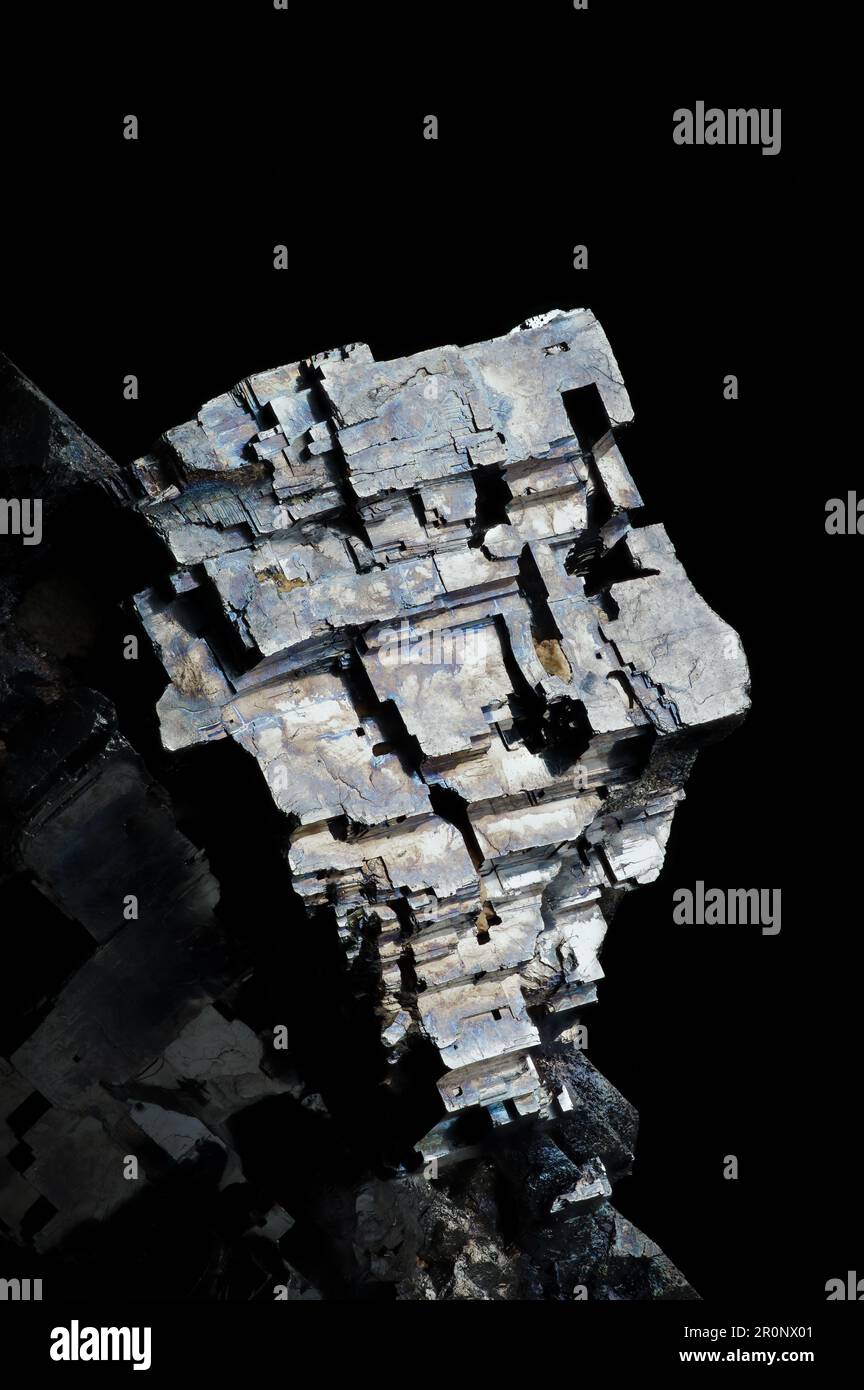 skeletal Galena. macro detail texture background. close-up raw rough unpolished semi-precious ...