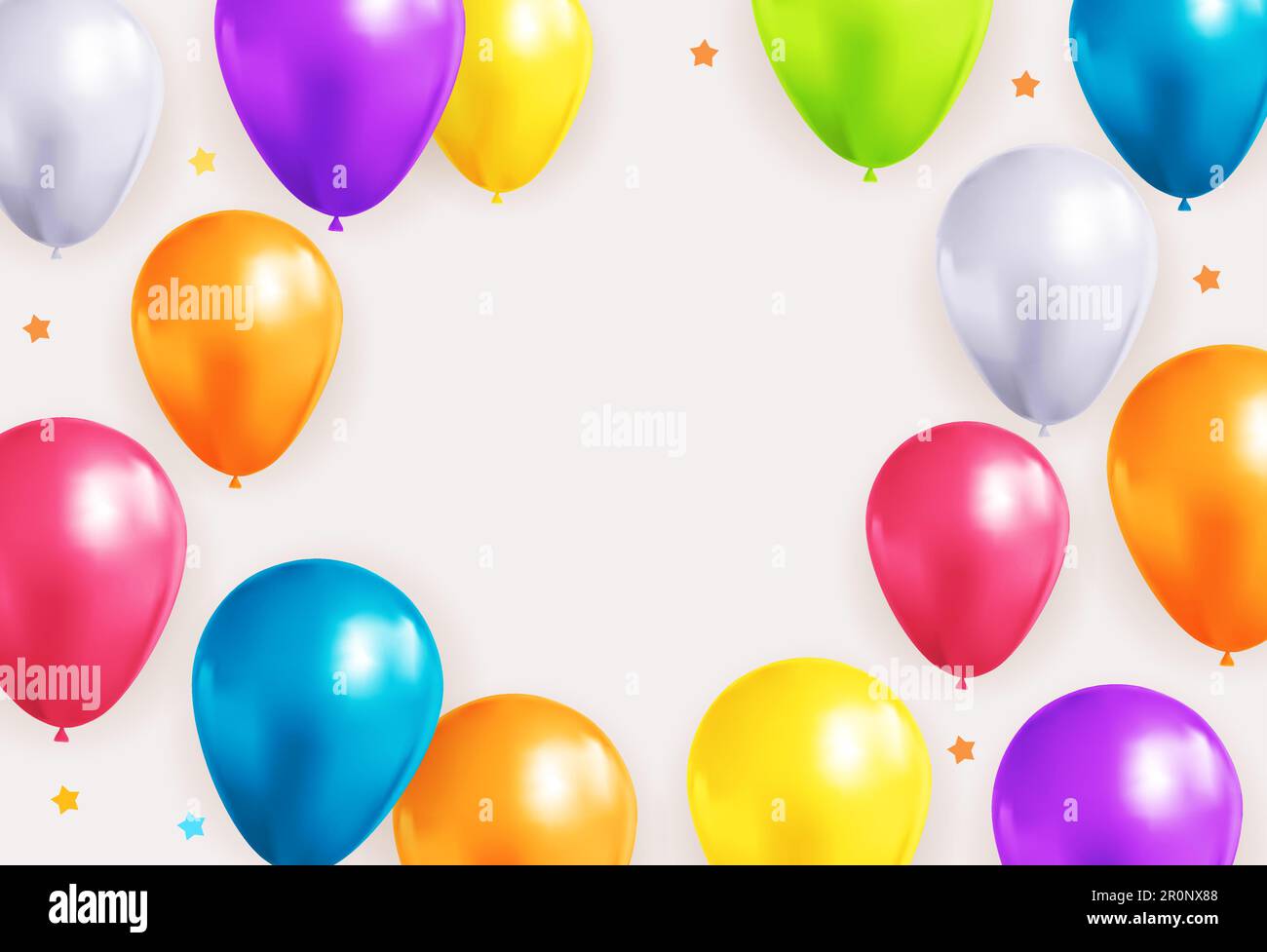 Colorful balloons Birthday background. Vector Illustration Stock Vector ...