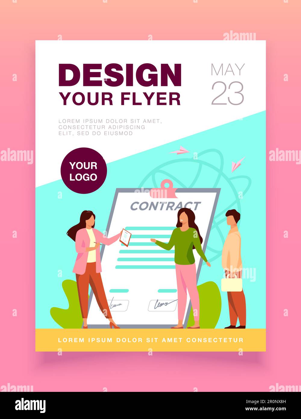 Business partners landing web Stock Vector Images - Alamy