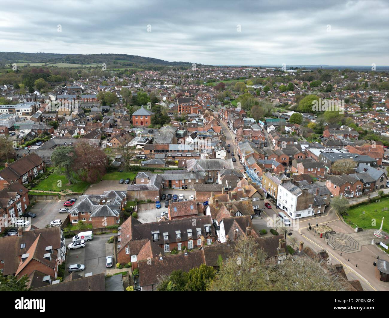 Aldbury Village in Hertfordshire drone aerial view Stock Photo - Alamy
