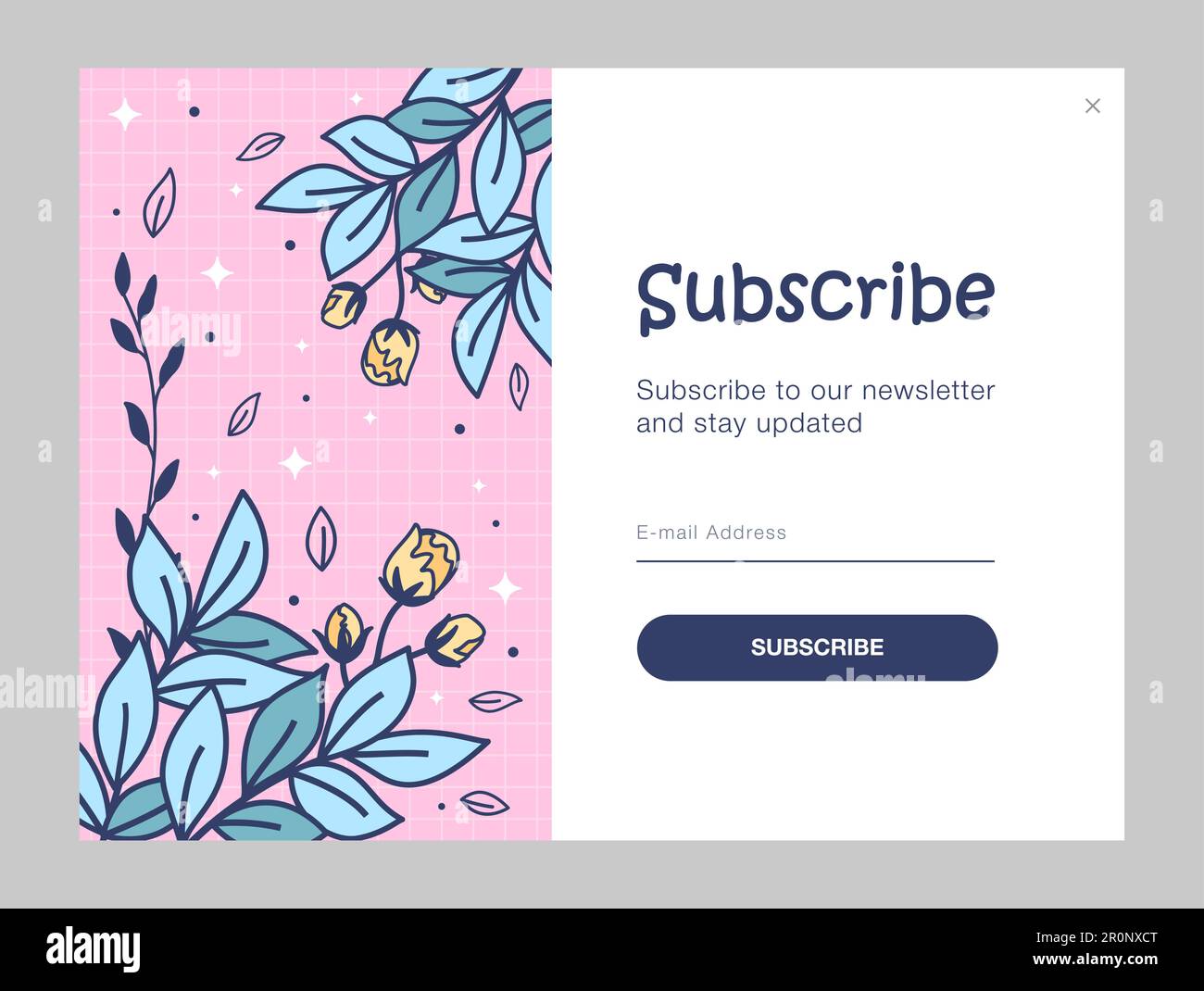 Newsletter design with flowers Stock Vector Image & Art - Alamy