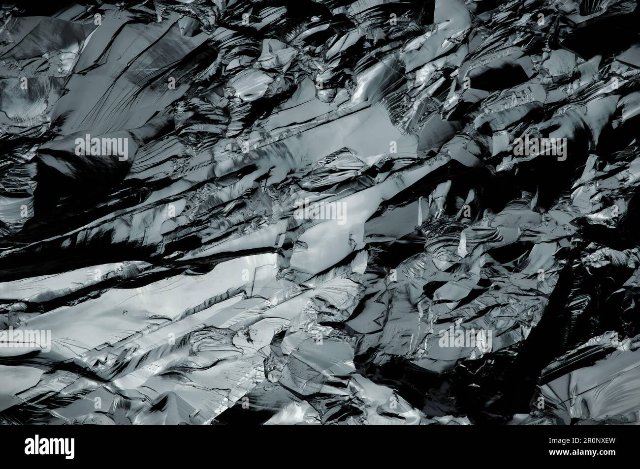 Silicon (Si 14) pure crystalline form, macro detail texture background ...