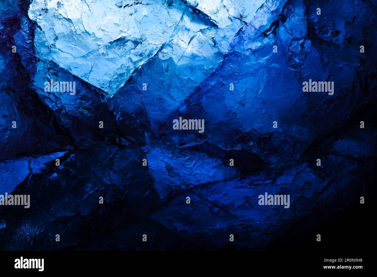 Blue rough fluorite. macro detail texture background. close-up raw ...