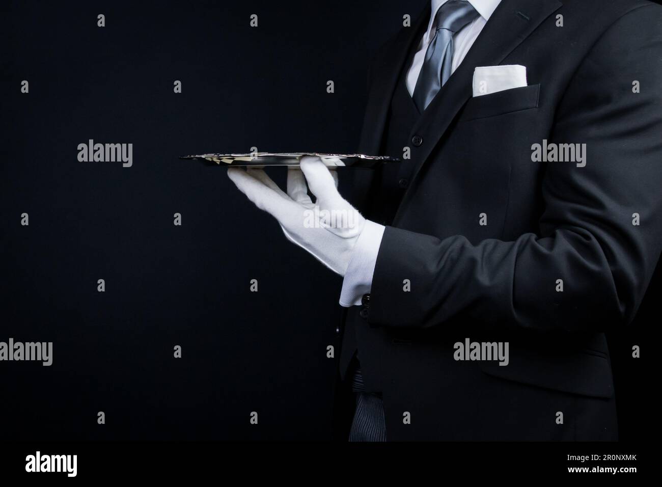 Silver service waiter hi-res stock photography and images - Alamy