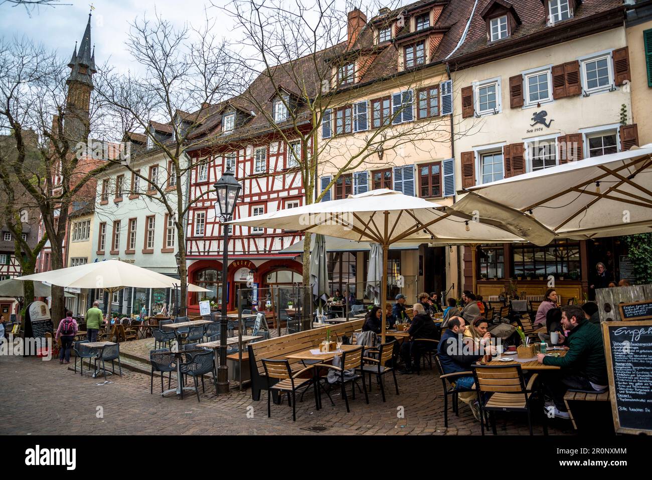 The Market Square with restaurants and old traditional medieval ...