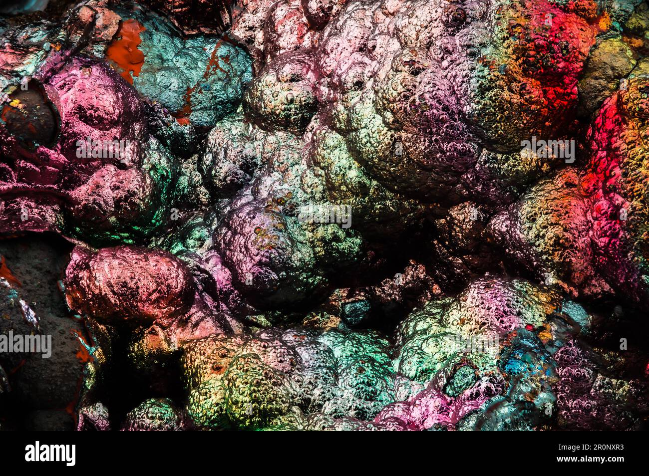 Iridescent goethite from spain. macro detail texture background. close ...