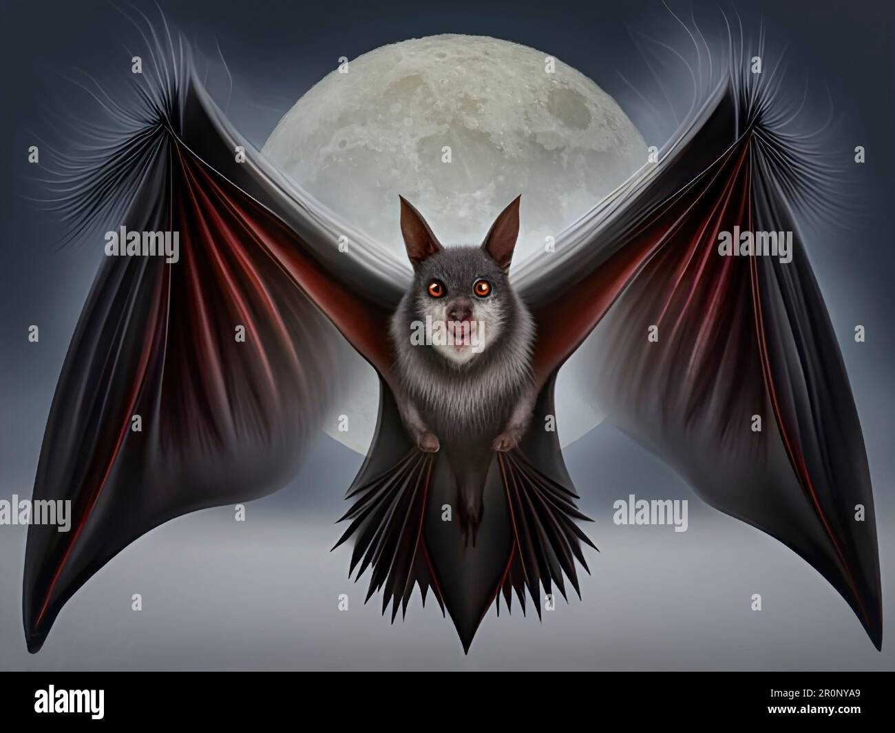 Bat flying in moonlight hi-res stock photography and images - Alamy
