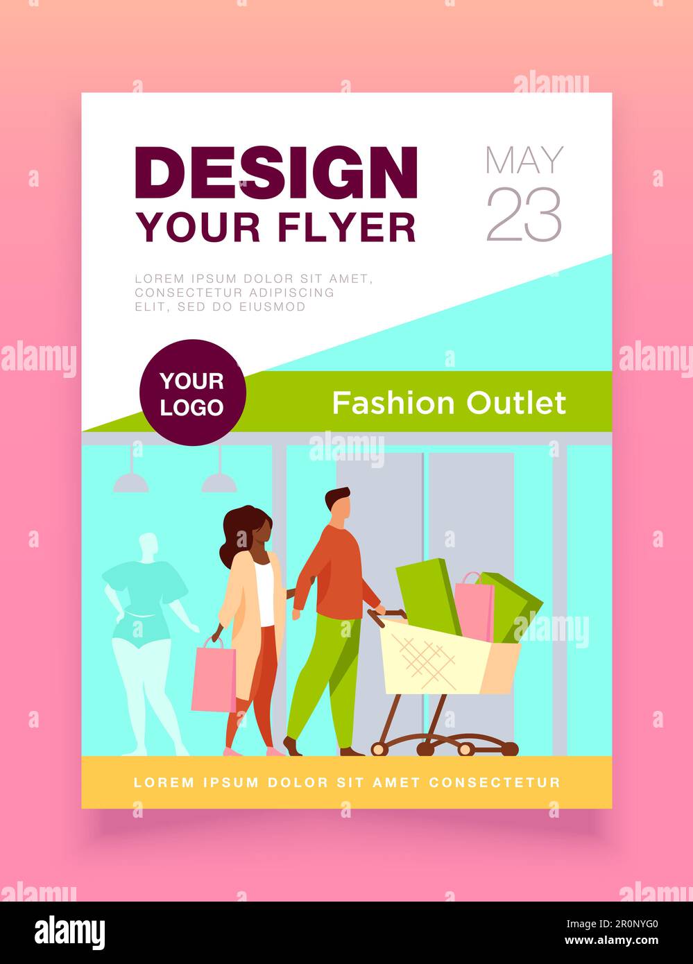 Shoppers walking past fashion outlet window Stock Vector Image & Art ...