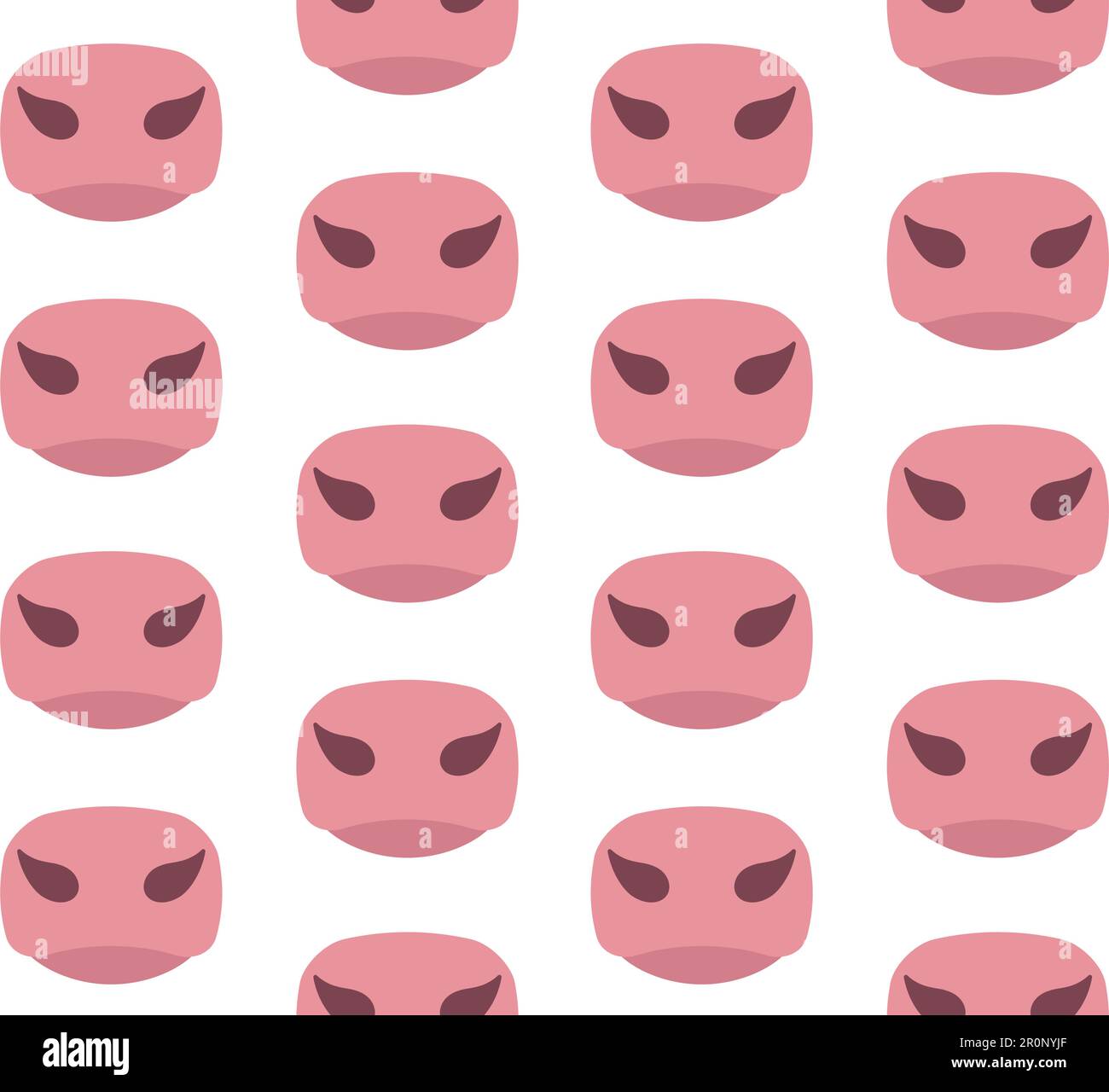 Vector seamless pattern of flat cow nose mouth isolated on white ...