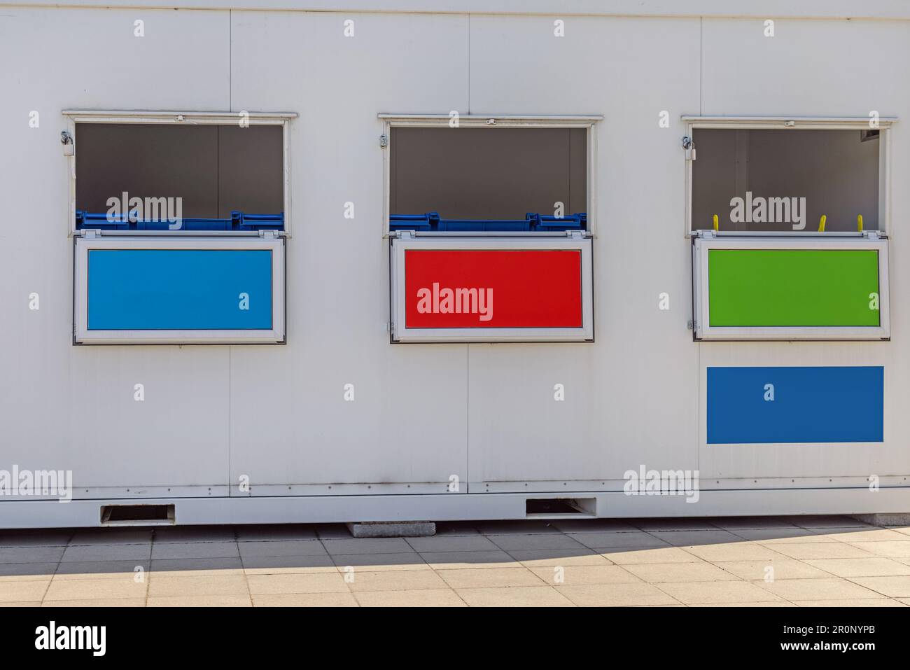 Shipping Container for Sorting and Recycling Waste Environment Stock ...