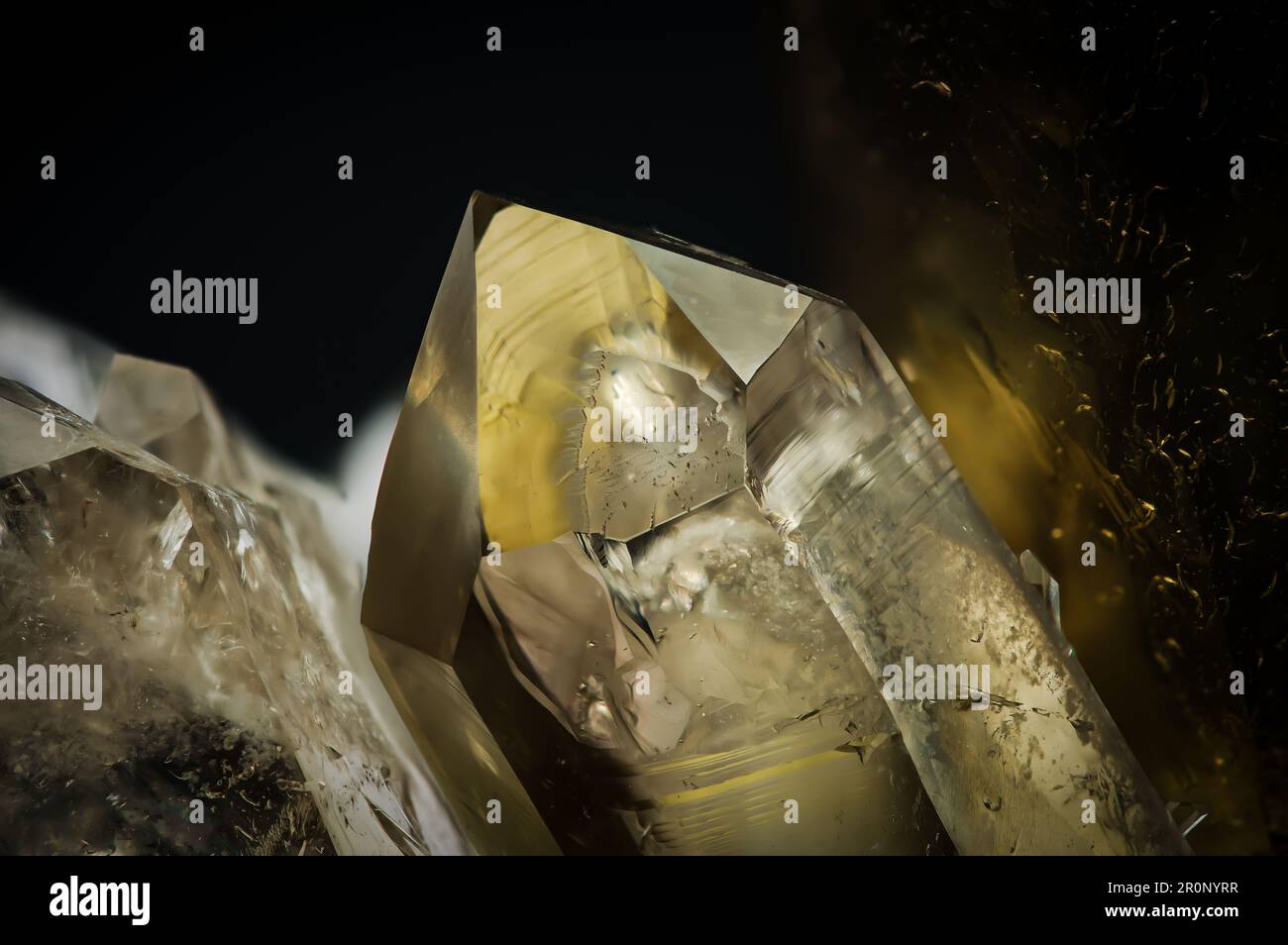 artificial smoked quartz citrine. macro detail texture background ...