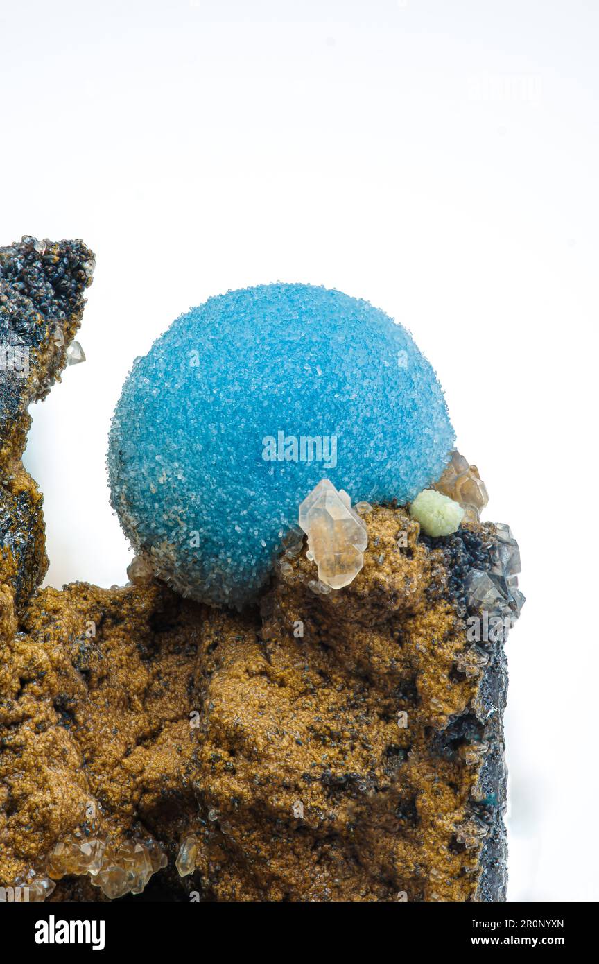 Botryoidal balls of shattuckite macro detail texture background. close ...