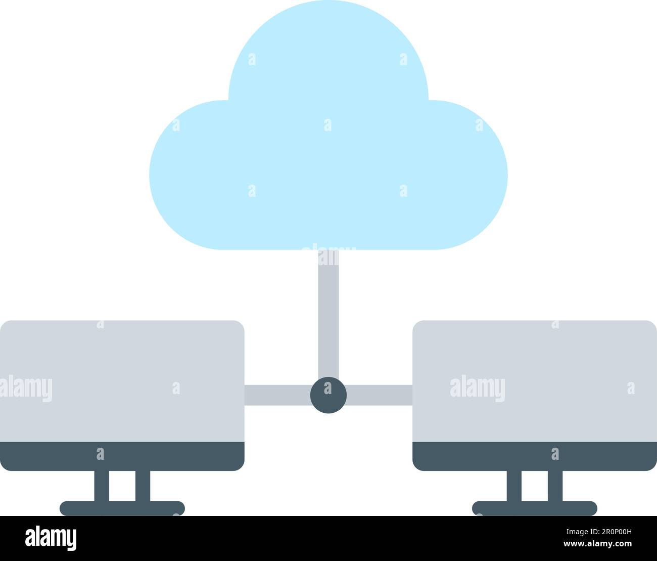 Shared Cloud Icon Vector Image Suitable For Mobile Application Web