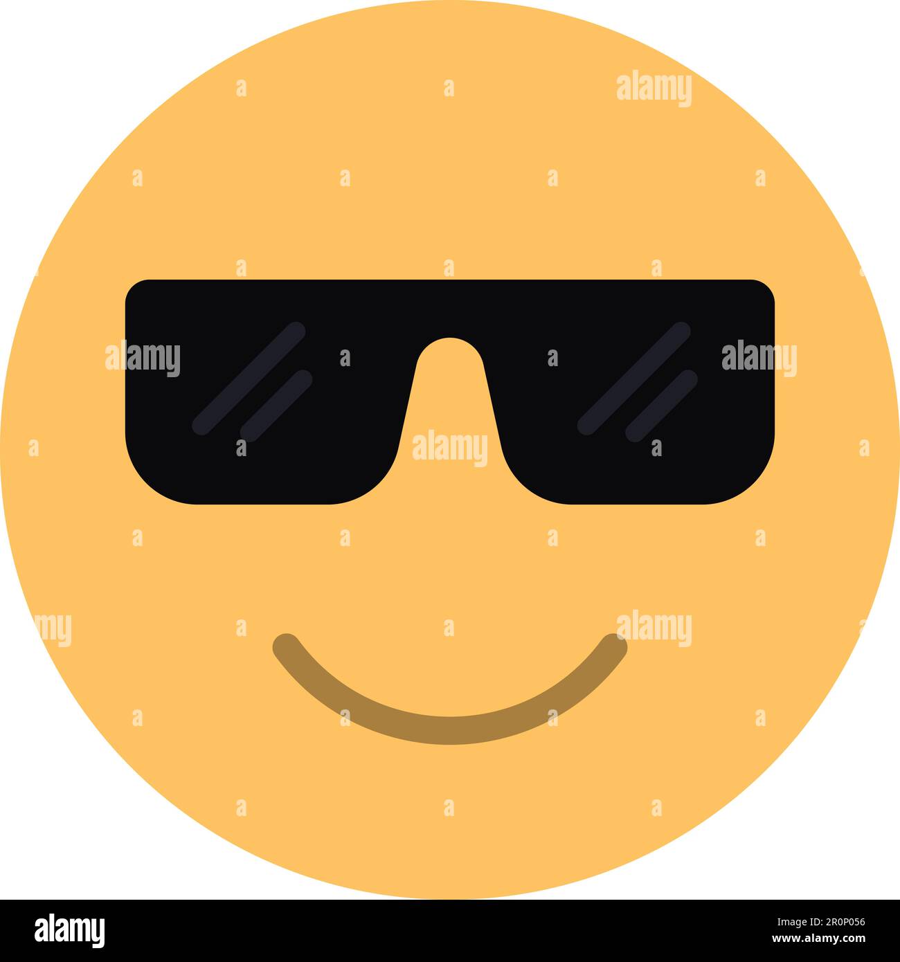 Smiling Face with Sunglasses icon vector image. Suitable for mobile ...