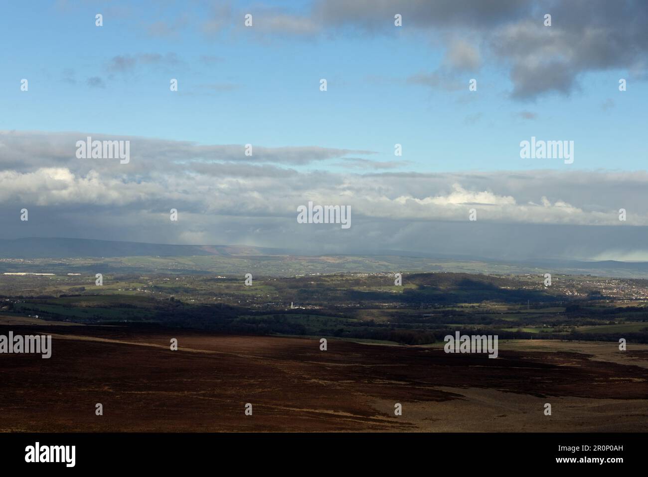 The Ribble Valley viewed from Great Hill The West Pennine Moors ...