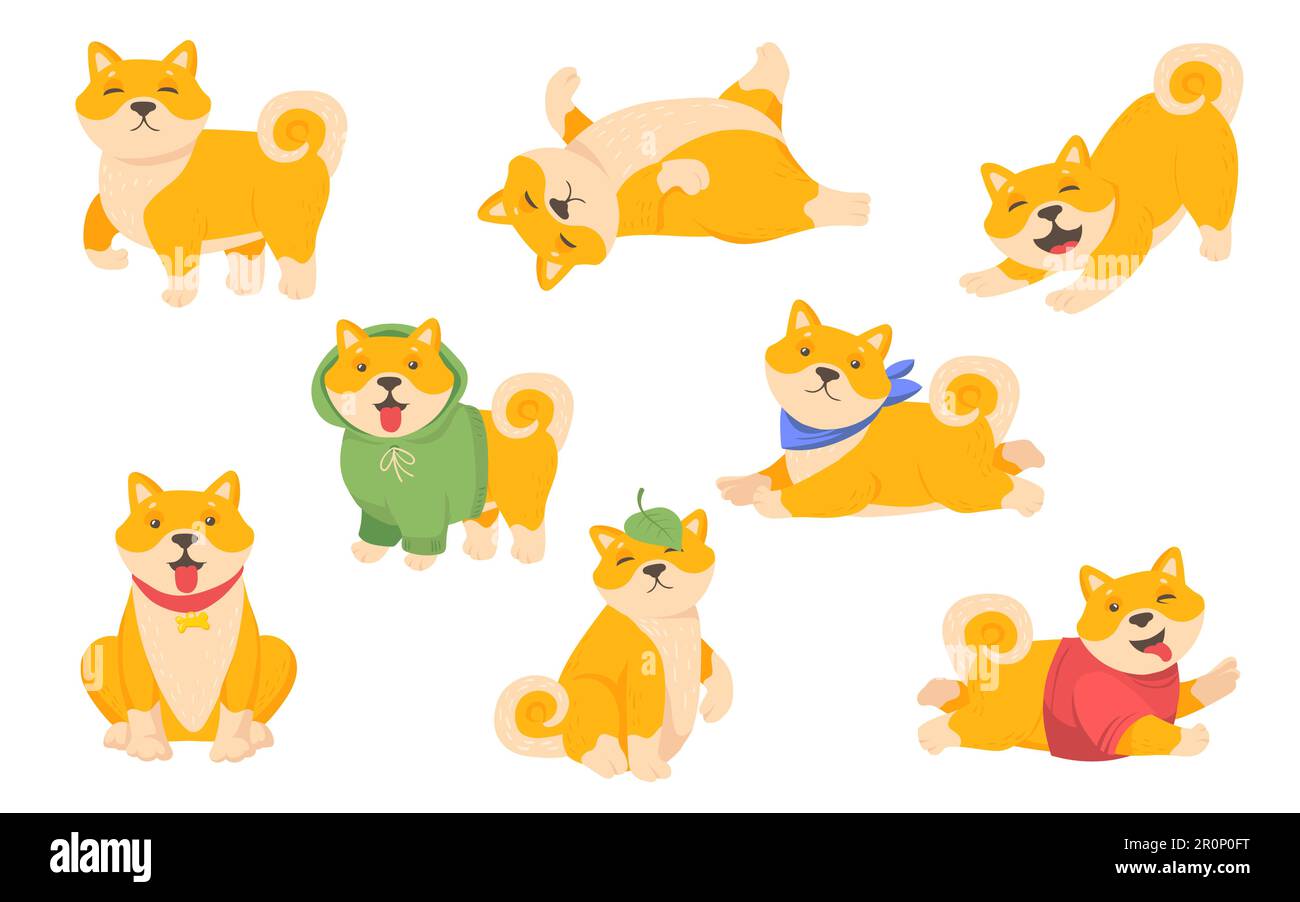 Set lying puppy cute Stock Vector Images - Alamy