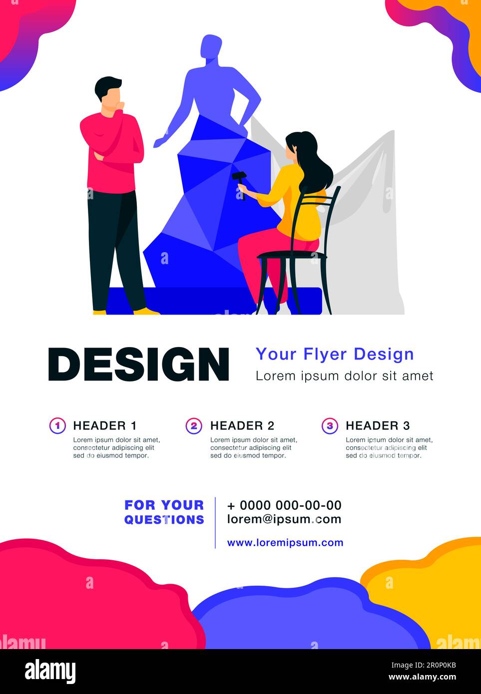 Woman creating sculpture from stone Stock Vector Image & Art - Alamy