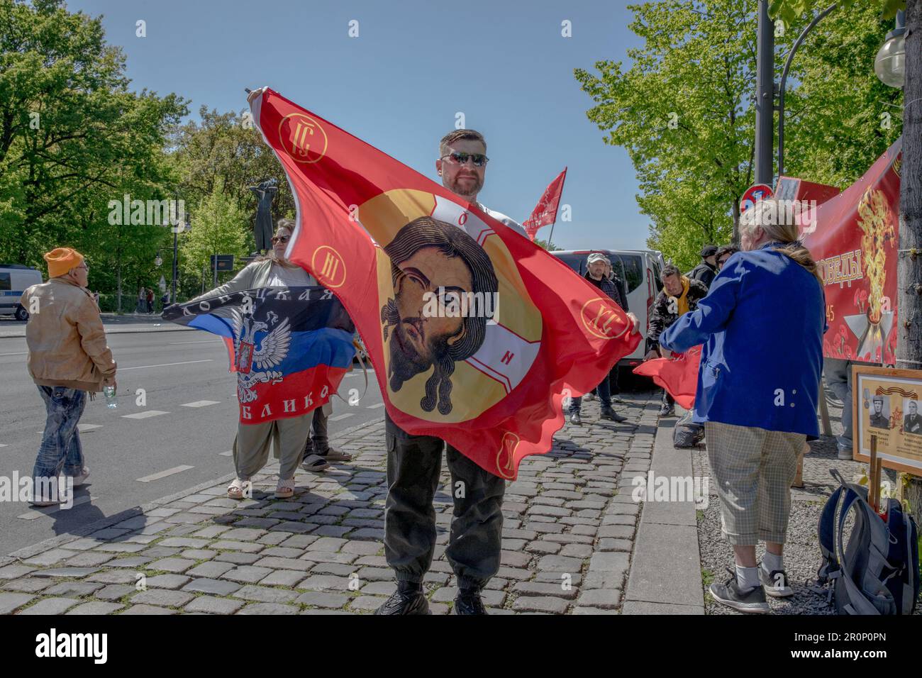 On May 9, 2023, people gathered at the Soviet War Memorial in Berlin's ...