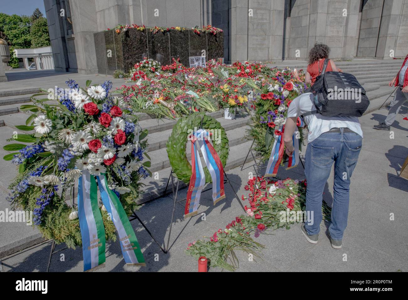 On May 9, 2023, people gathered at the Soviet War Memorial in Berlin's ...