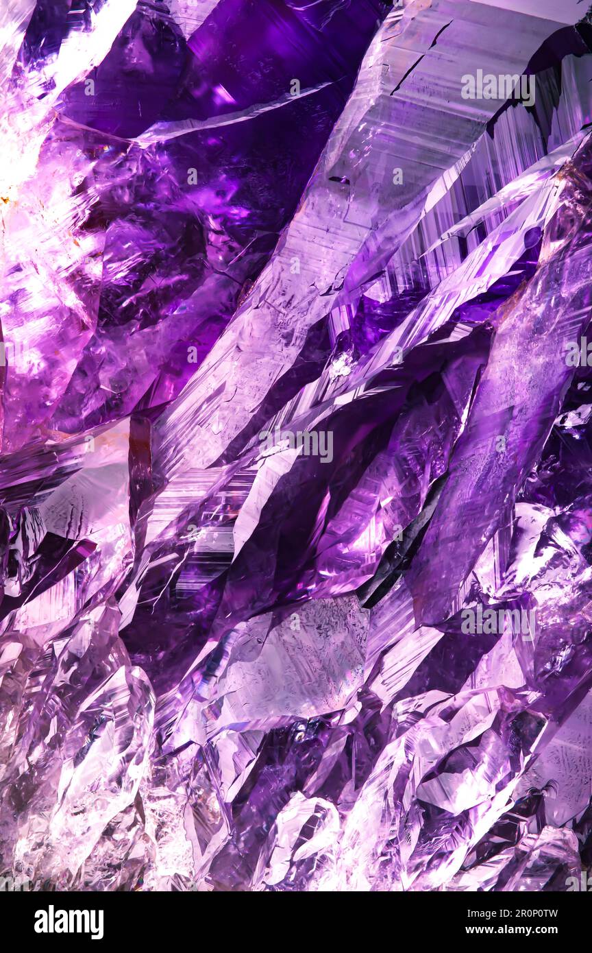 amethyst druse. macro detail texture background. close-up raw rough ...