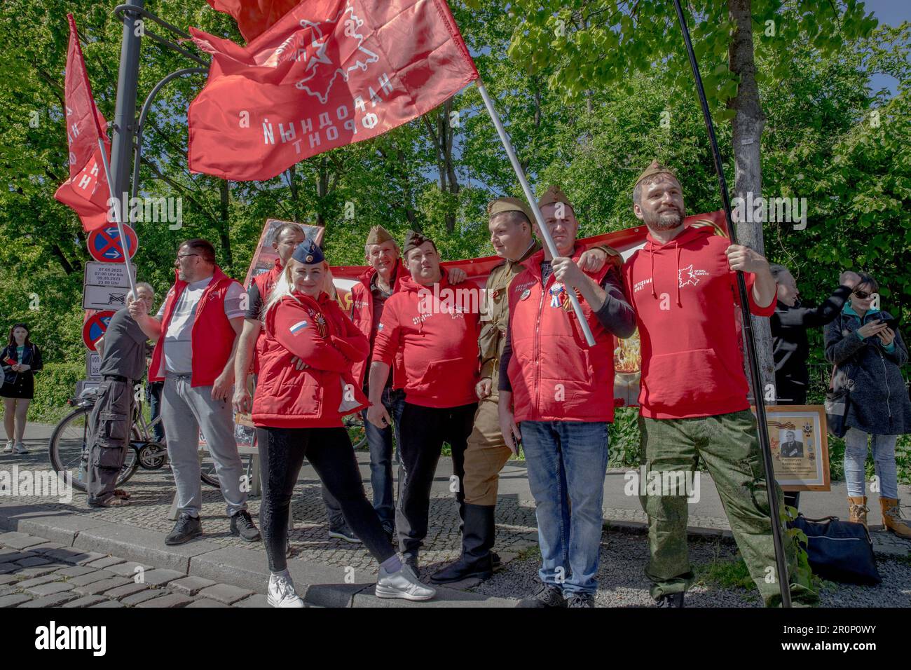 On May 9, 2023, people gathered at the Soviet War Memorial in Berlin's ...