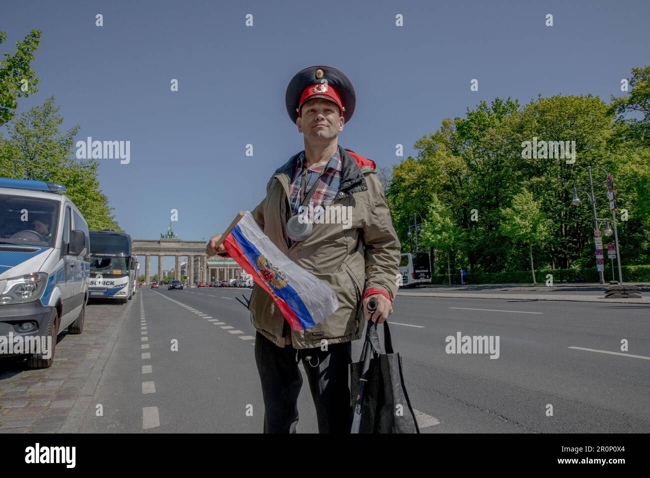 On May 9, 2023, people gathered at the Soviet War Memorial in Berlin's ...