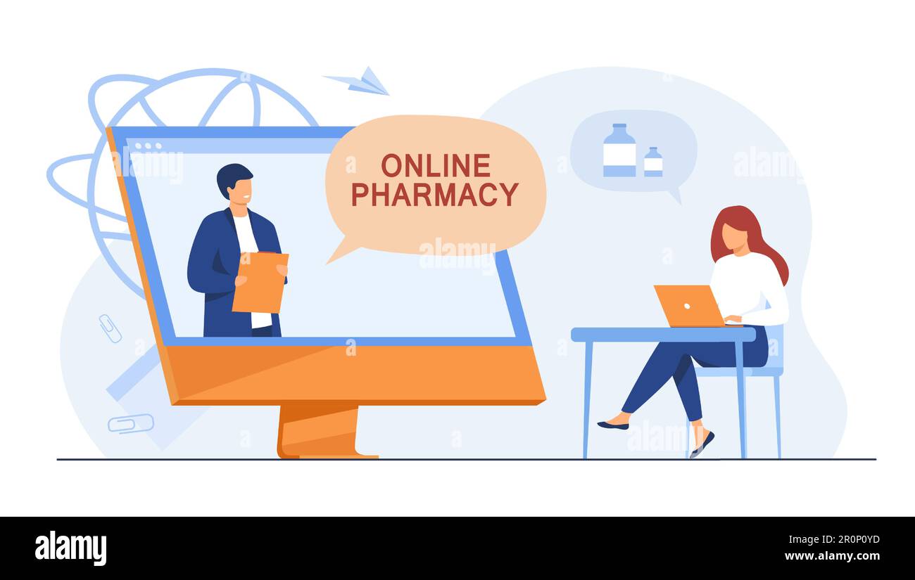 Online drugs Stock Vector Images - Alamy