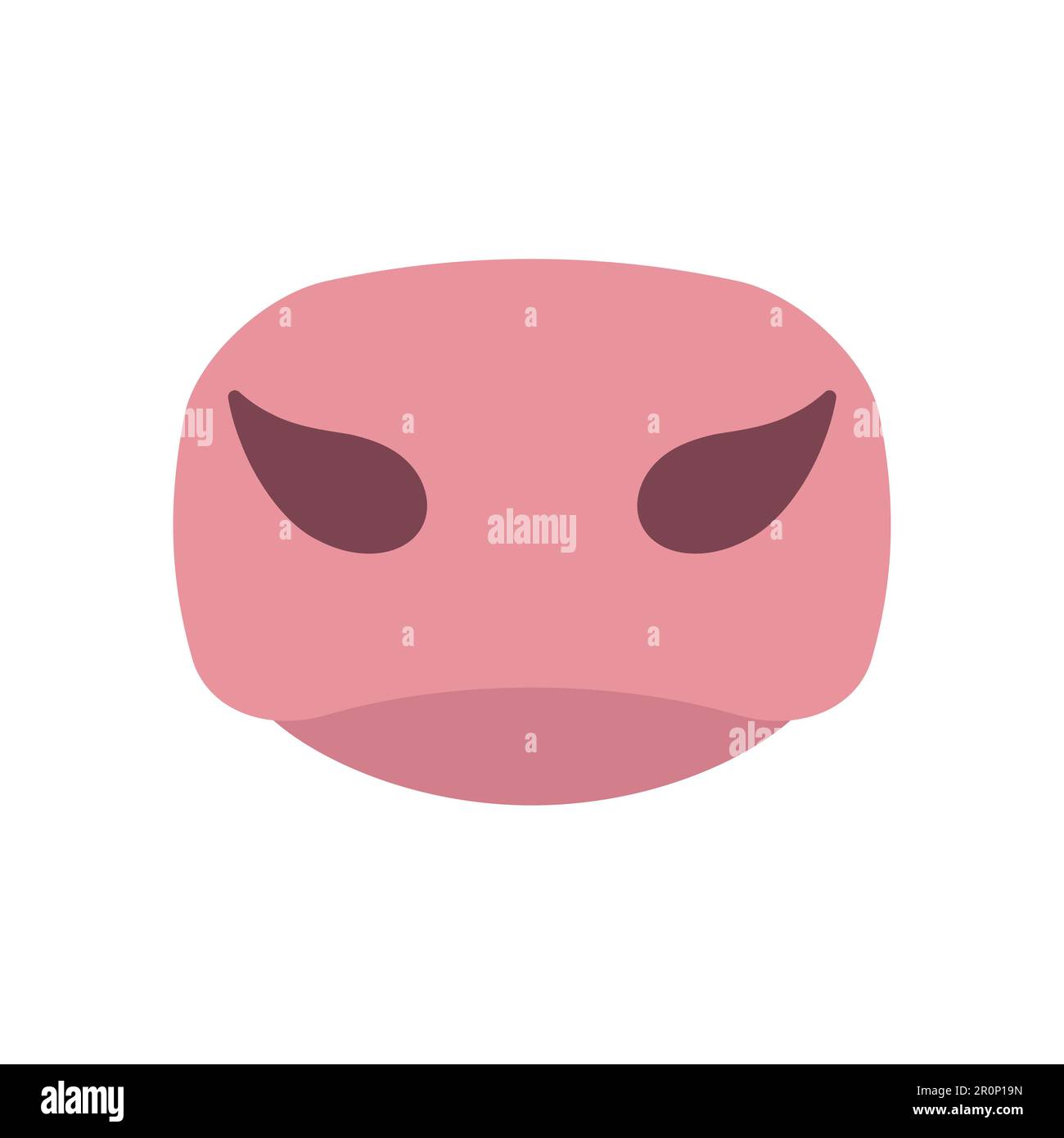 Vector flat cow nose mouth isolated on white background Stock Vector ...