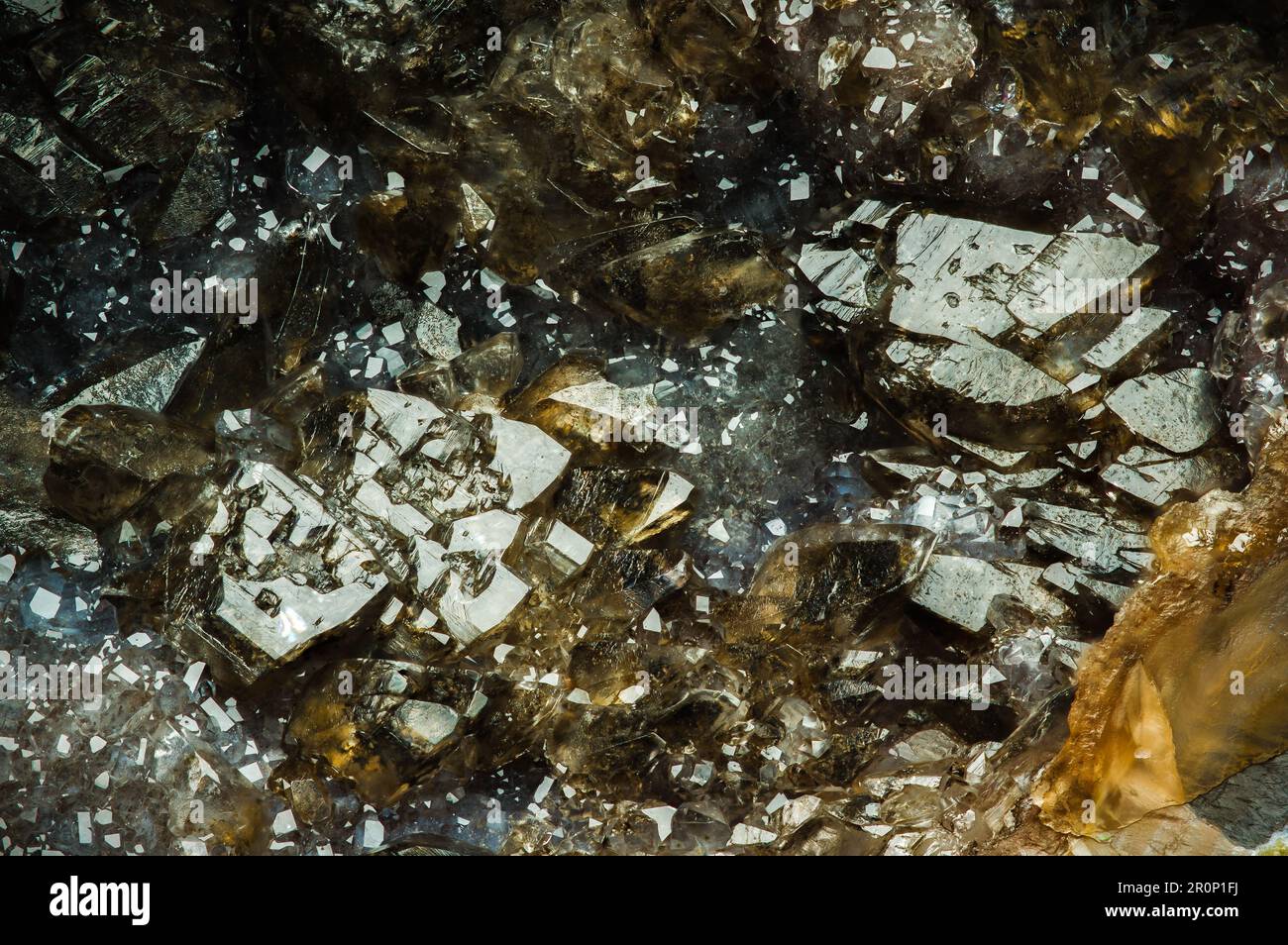 Smoky quartz macro detail texture background. close-up raw rough ...