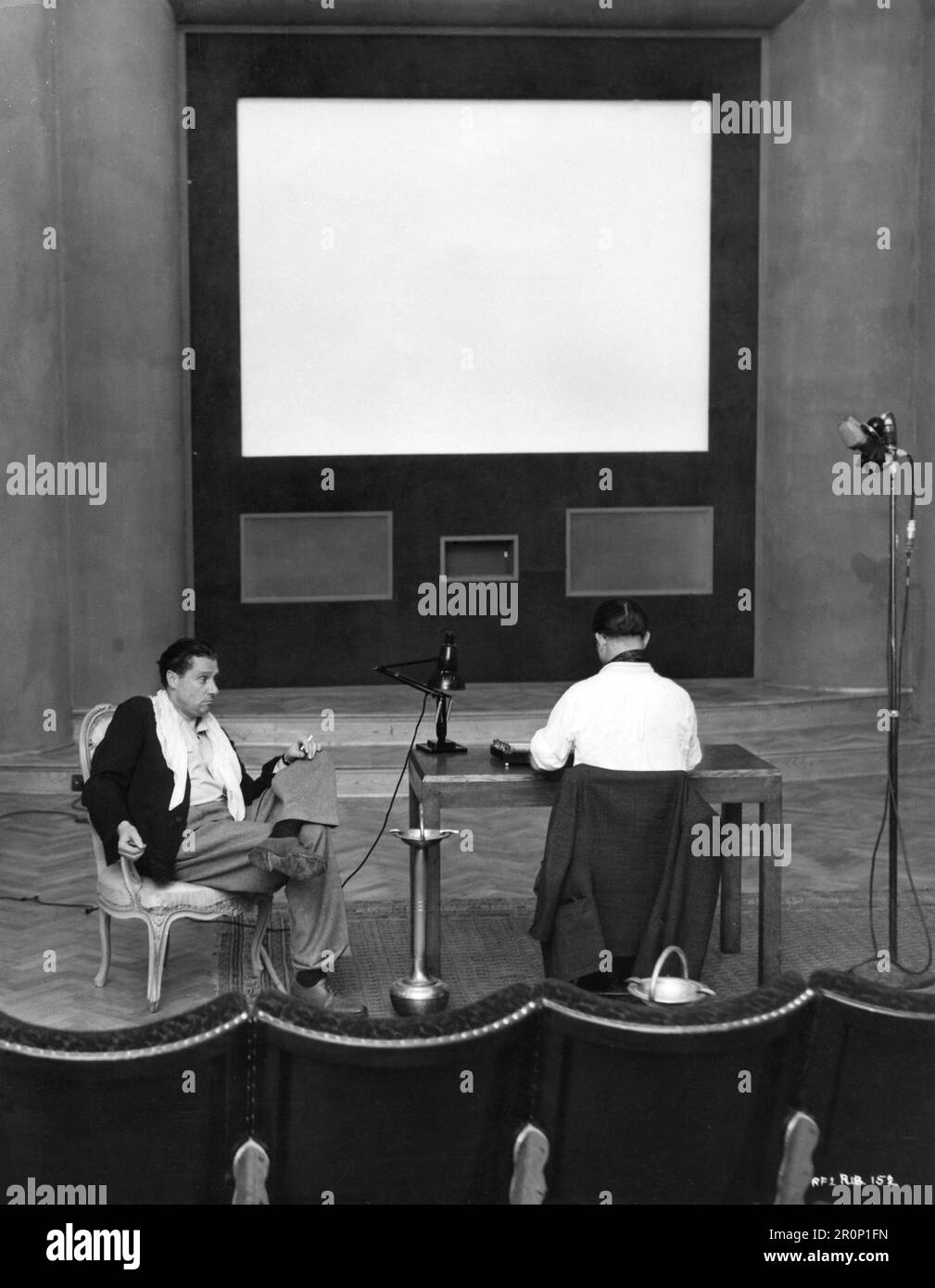 Director CAROL REED and Composer ANTON KARAS working on the zither ...